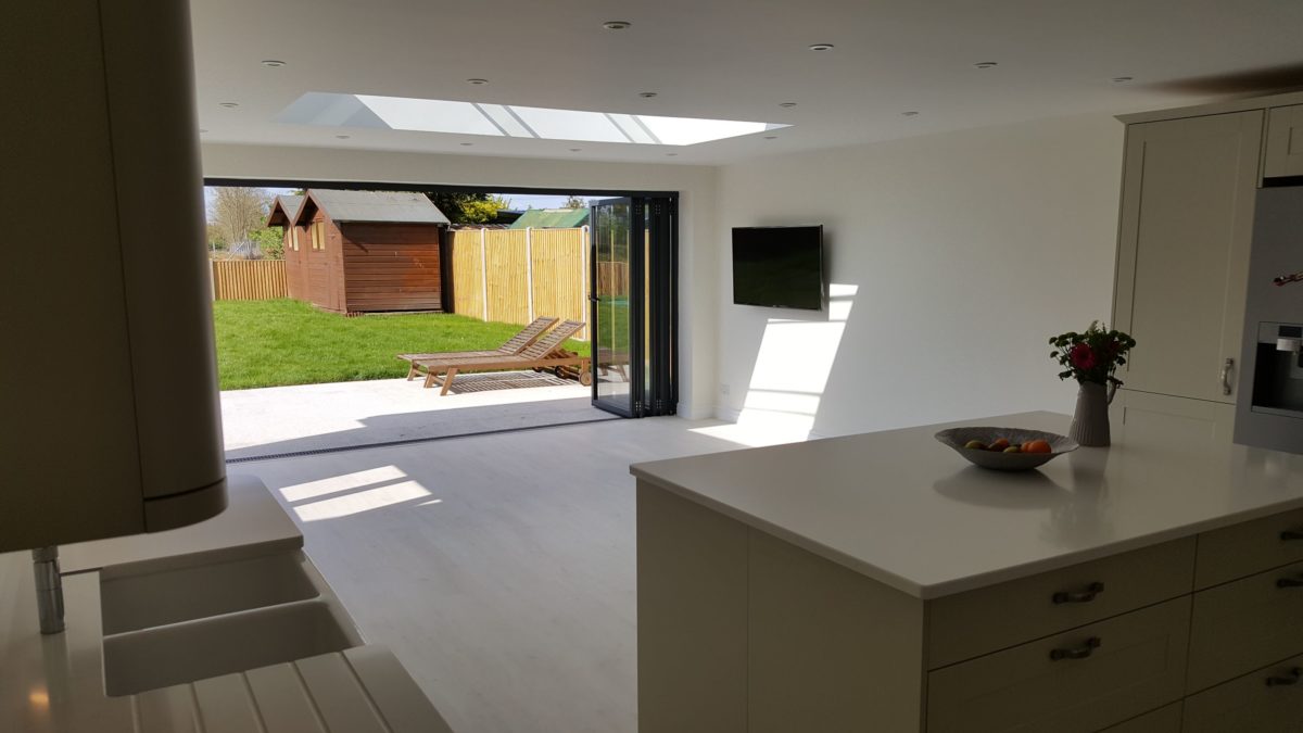 Rear Extension , Structural knock through with a new kitchen In Tadley